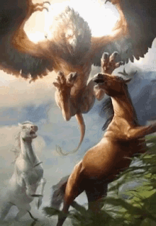 Gifs de griffons lion à tête d'aigle