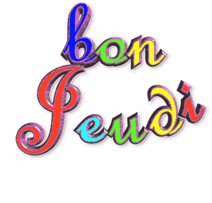 Gifs animés pour souhaiter un Bon jeudi