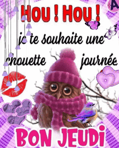 Gifs animés pour souhaiter un Bon jeudi